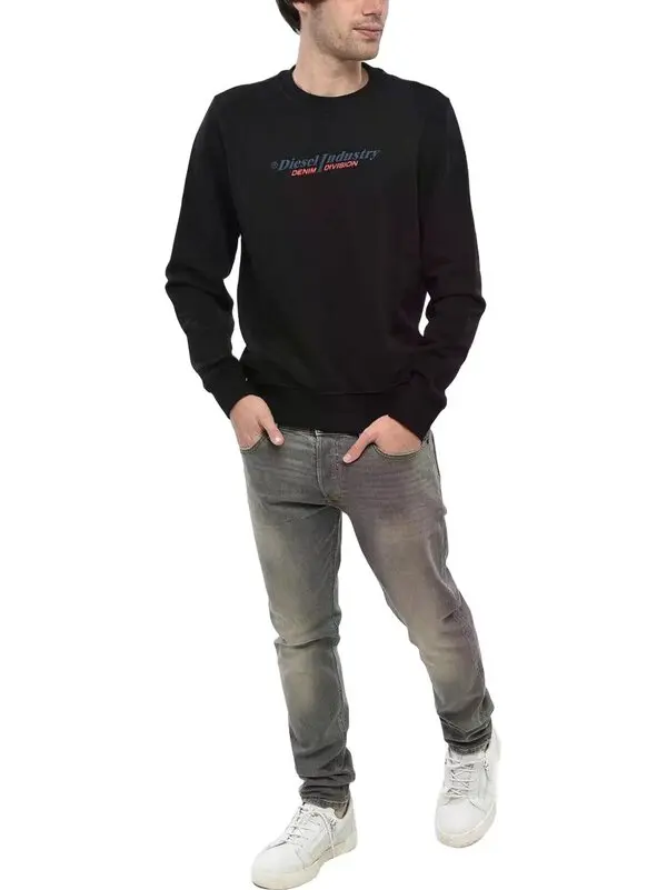 DIESEL® Industry Logo Crewneck Sweatshirt - Black