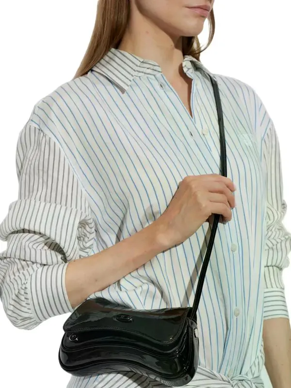 DIESEL® Patent Crossbody Bag - Black
