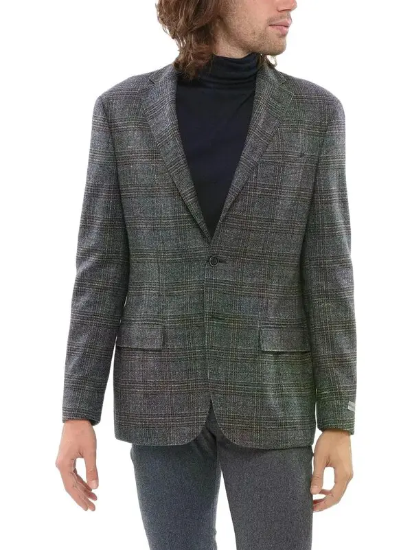Corneliani Nino Danieli Checked Blazer - Blue