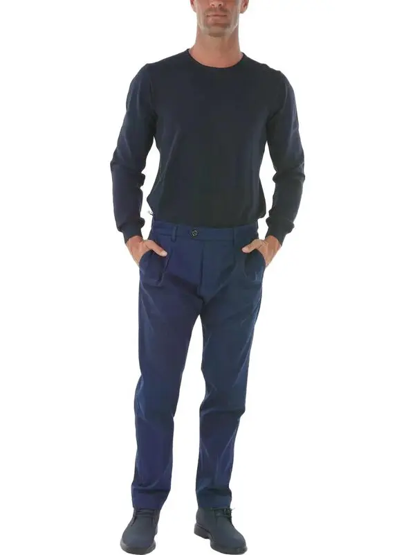 CRUNA Pleated Trousers - Blue