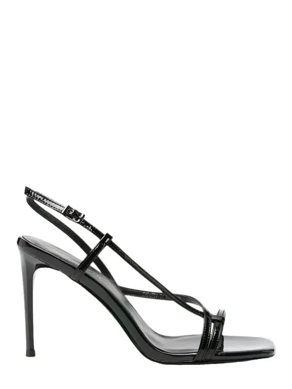 SERGIO MORETTI FIRENZE Patent Stiletto Sandals - Black