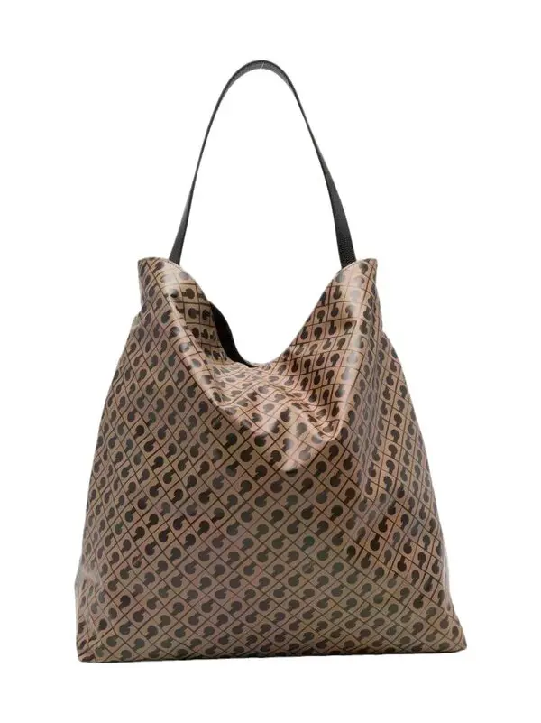 GHERARDINI Monogram Print Tote Bag - Brown