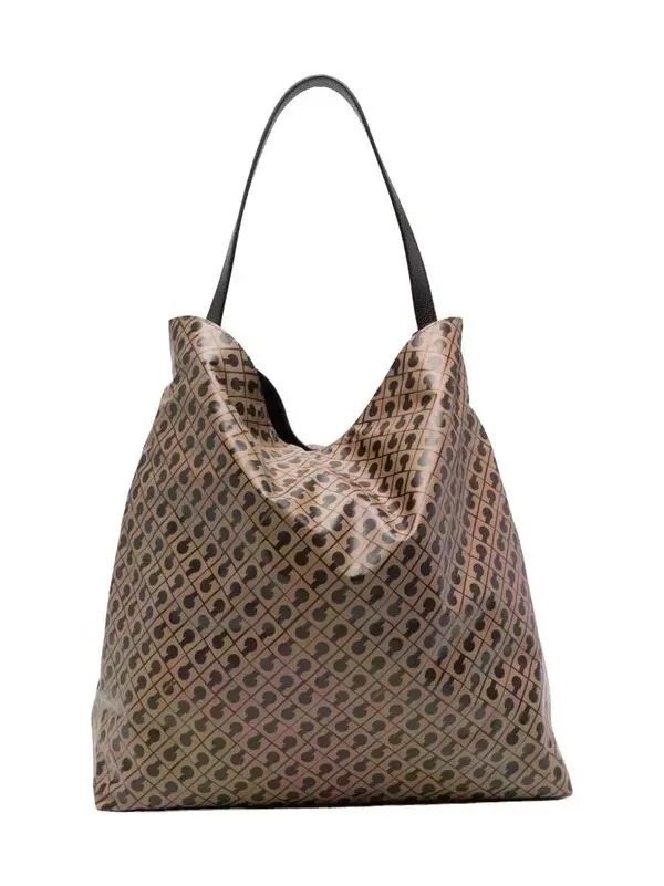 GHERARDINI Monogram Print Tote Bag - Brown