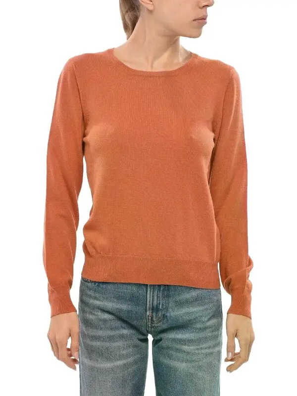 Malo Crew Neck Long Sleeve Sweater - Orange