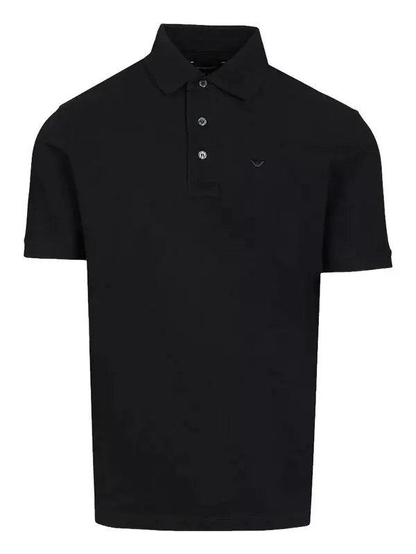 Emporio Armani Embroidered-logo Polo Shirt - Blue