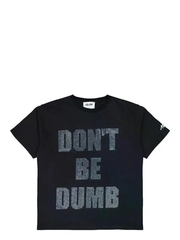 AWGE Rhinestone-embellished Logo-print T-shirt - Black