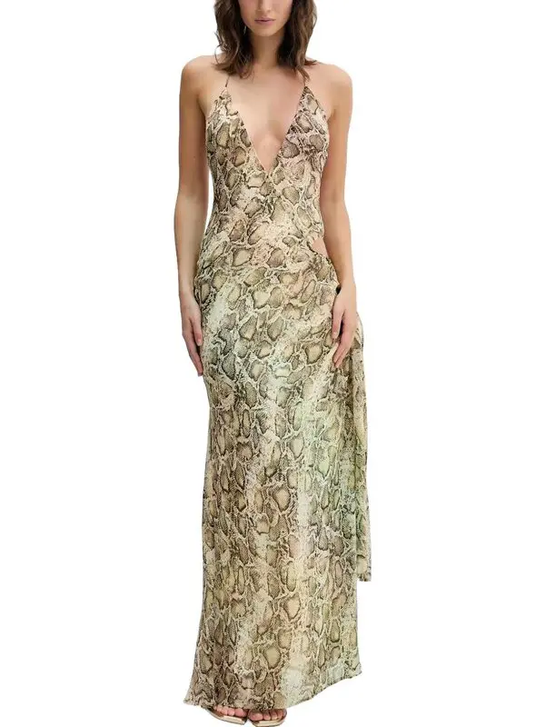 Bardot Cyrel Cut-out Gathered Maxi Dress - Neutrals