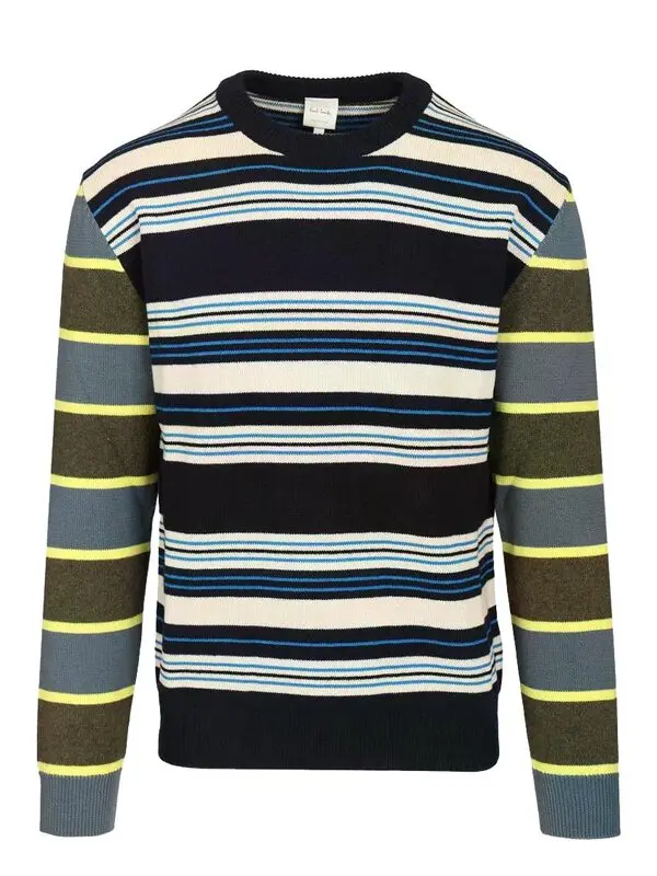 Paul Smith Striped Crew Neck Sweater - Blue