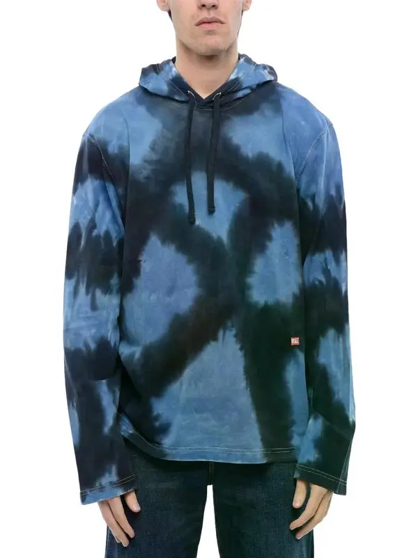 DIESEL® Tie-dye Effect Hoodie - Blue