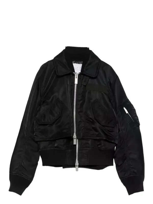 Sacai Layered-design Bomber Jacket - Black