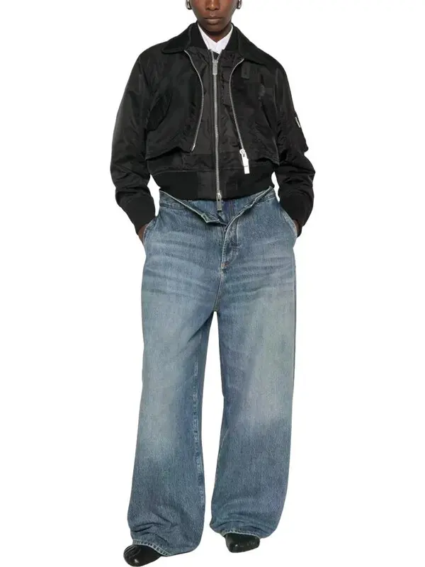 Sacai Layered-design Bomber Jacket - Black
