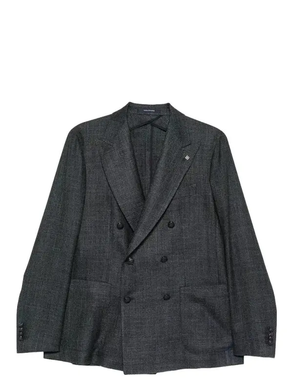 Tagliatore Double-breasted Peak-lapel Blazer - Grey