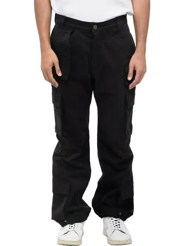 CULTURA Cotton Multi-pocket Cargo Pants - Black