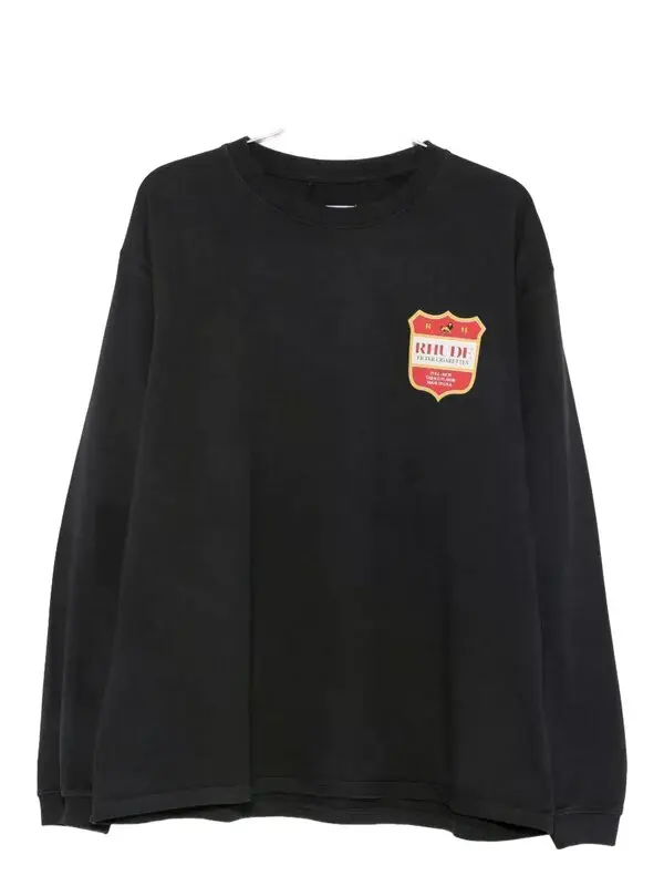 Rhude Graphic-print Long-sleeve T-shirt - Black