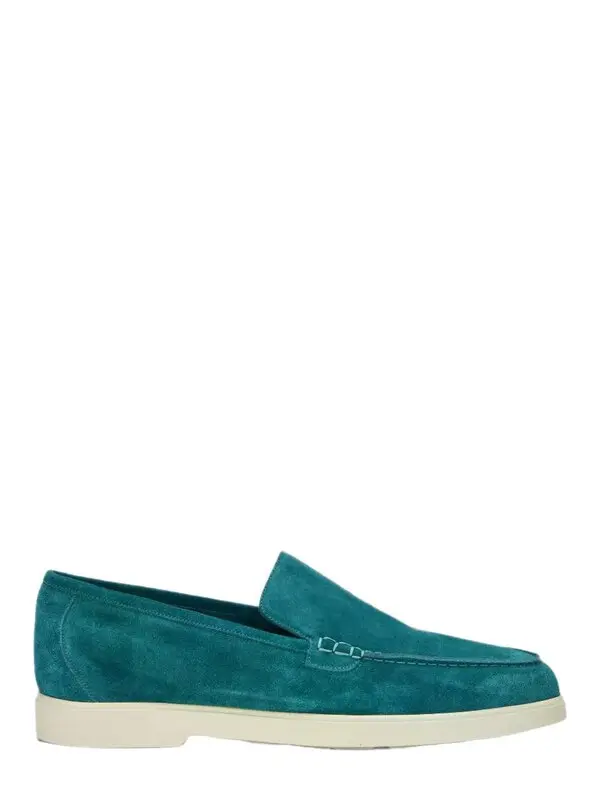 MOORER Suede Slip-on Loafers - Blue