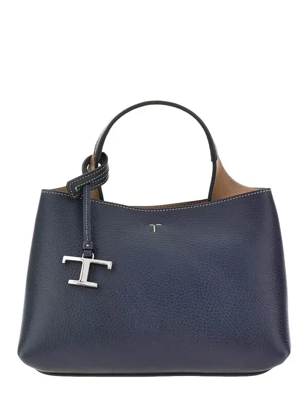 TOD'S T Timeless Leather Crossbody Bag - Blue