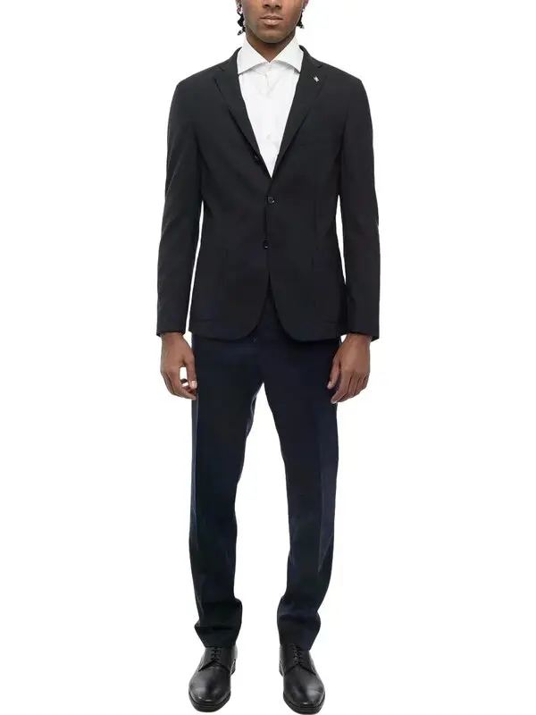 Corneliani Single-breasted Buttoned Blazer - Blue