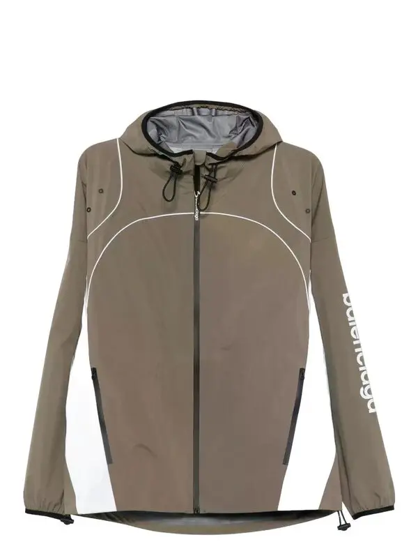 Balenciaga Logo-print Panelled Jacket - Grey