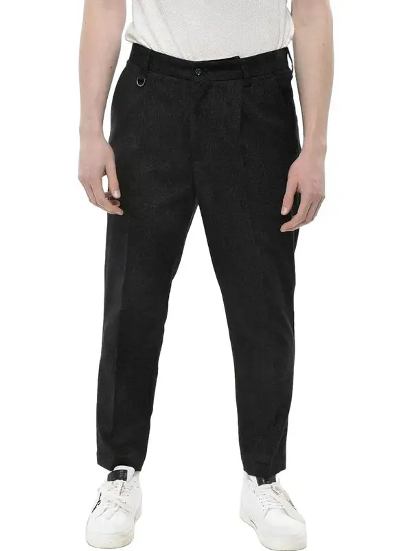 PAOLO PECORA Belt-loop Trousers - Black