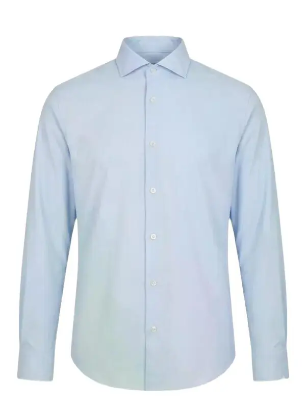 ALLEY DOCKS 963 Long-sleeve Button-down Shirt - Blue
