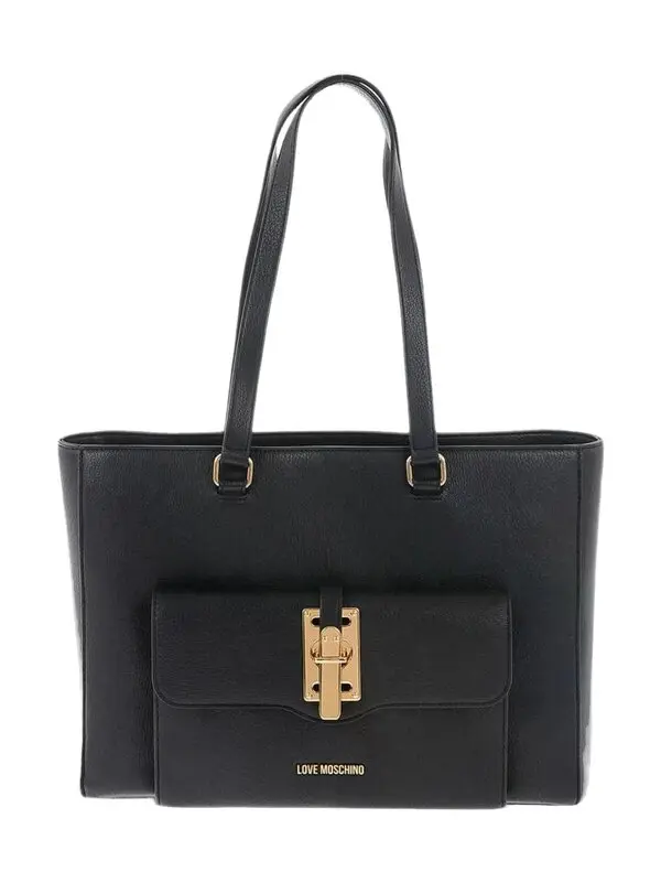 Moschino Logo-embossed Tote Bag - Black