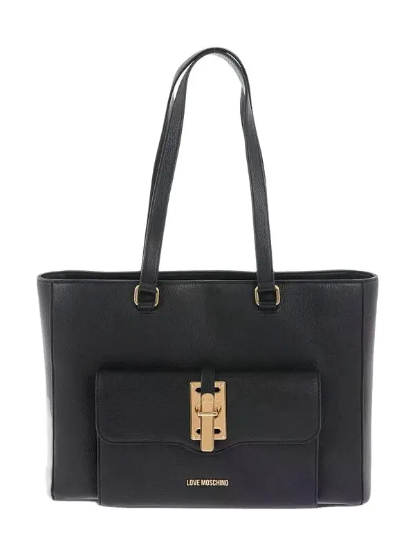 Moschino Logo-embossed Tote Bag - Black