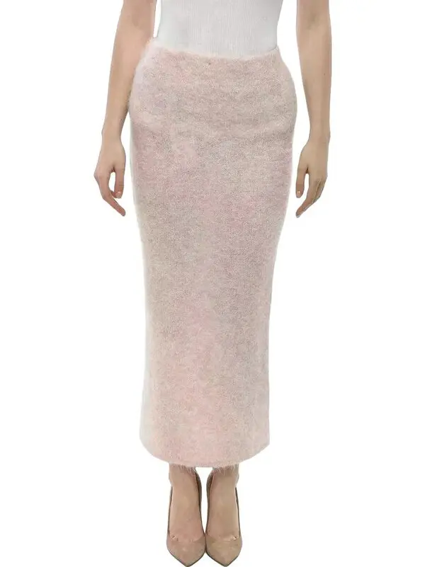HOLZWEILER Elasticated Waistband Midi Skirt - Pink