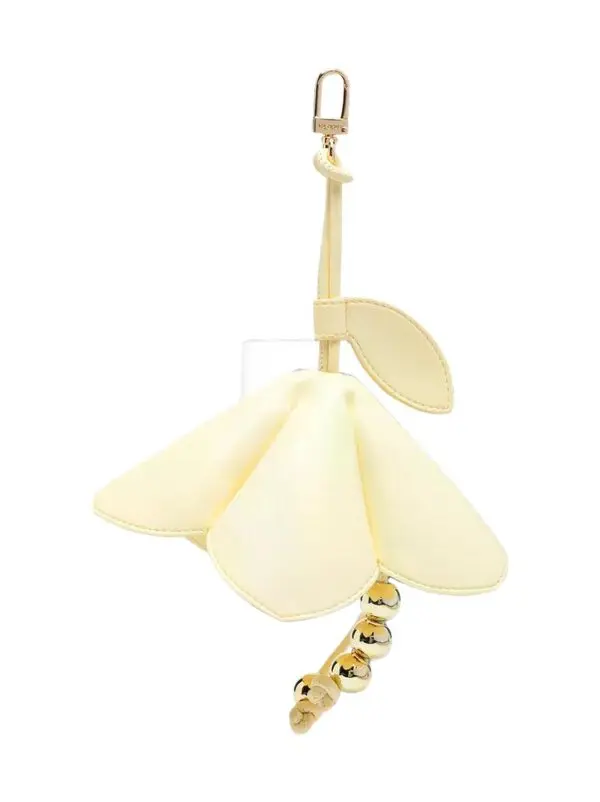 THEMOIRE Flower-pendant Beaded Bag Charm - Yellow