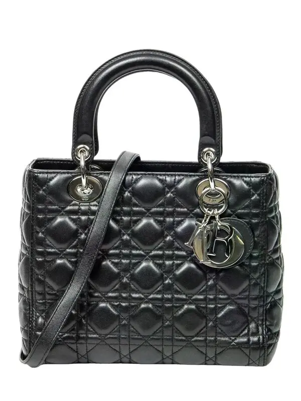 Dior Lady Cannage Two-way Bag - Black