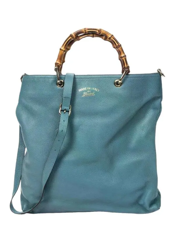 Gucci Bamboo Shopper Tote Bag - Blue