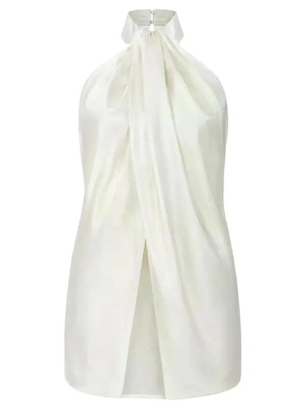 Stella McCartney Halterneck Draped Top - Neutrals