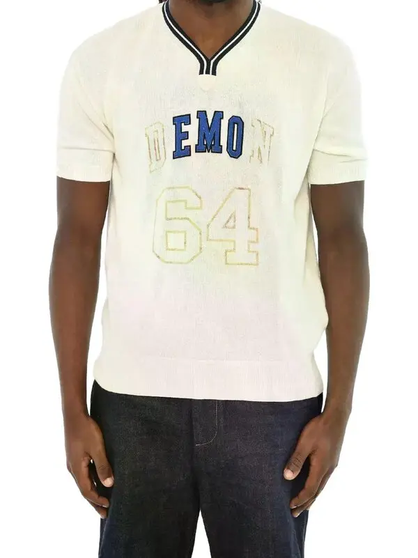Dsquared2 Short Sleeve V-neck Sweater - White