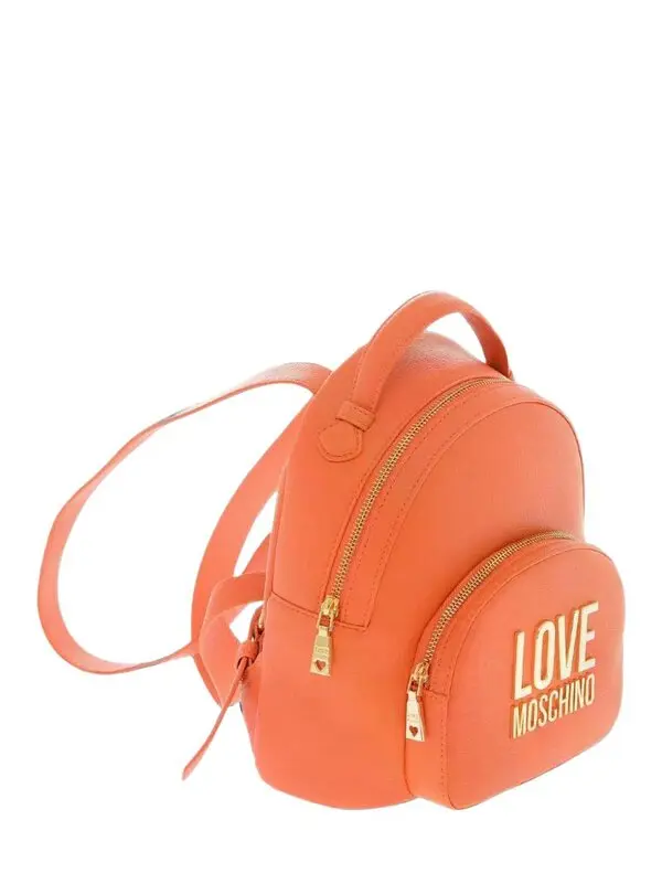 Moschino Plaque Backpack - Orange