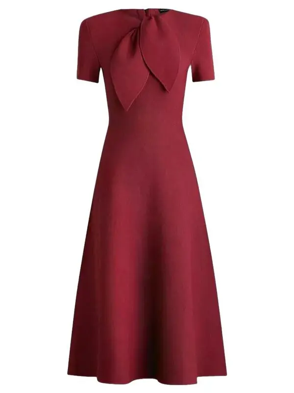 Scanlan Theodore Short Sleeved Midi Dress - Red