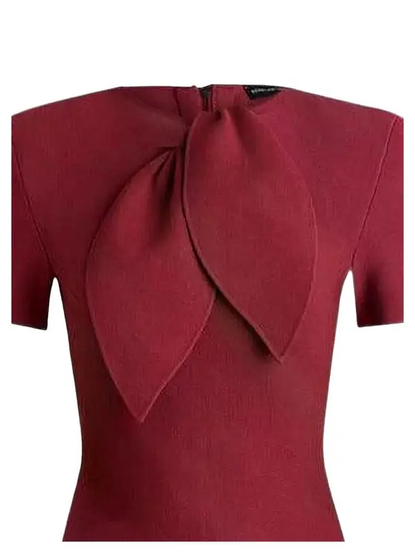 Scanlan Theodore Short Sleeved Midi Dress - Red
