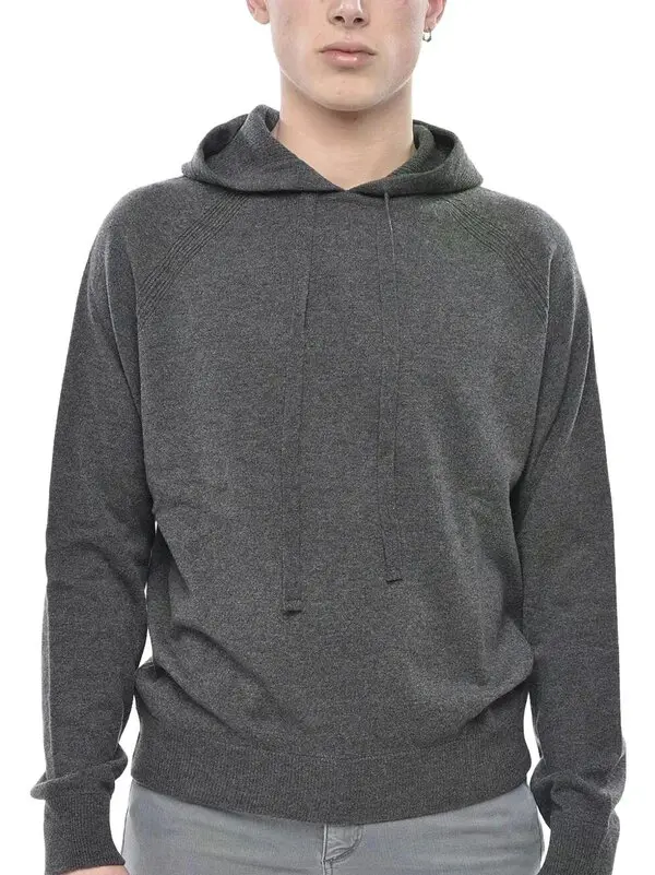 PAOLO PECORA Virgin Wool Hoodie - Grey