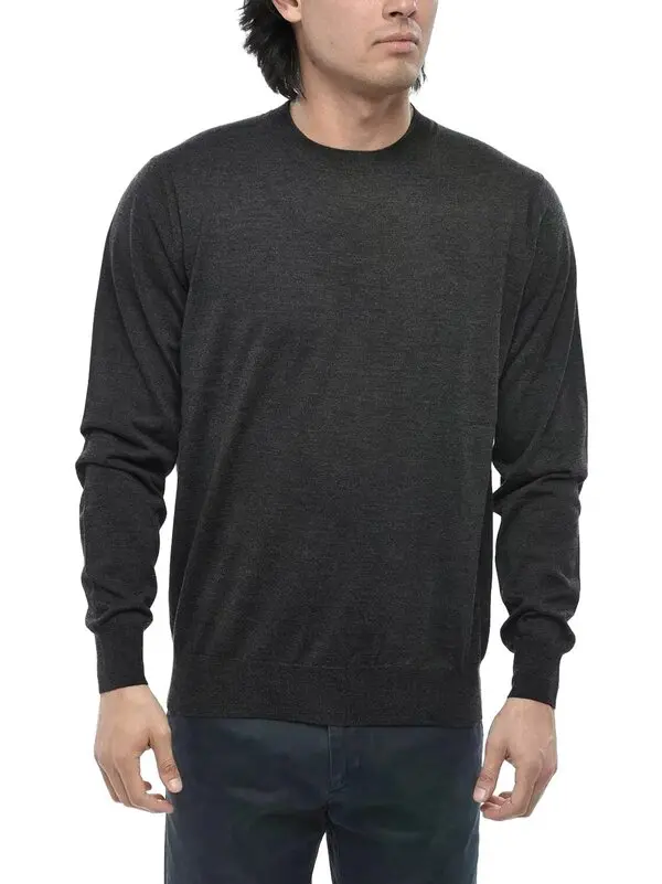 PAOLO PECORA Wool Crew Neck Sweater - Grey