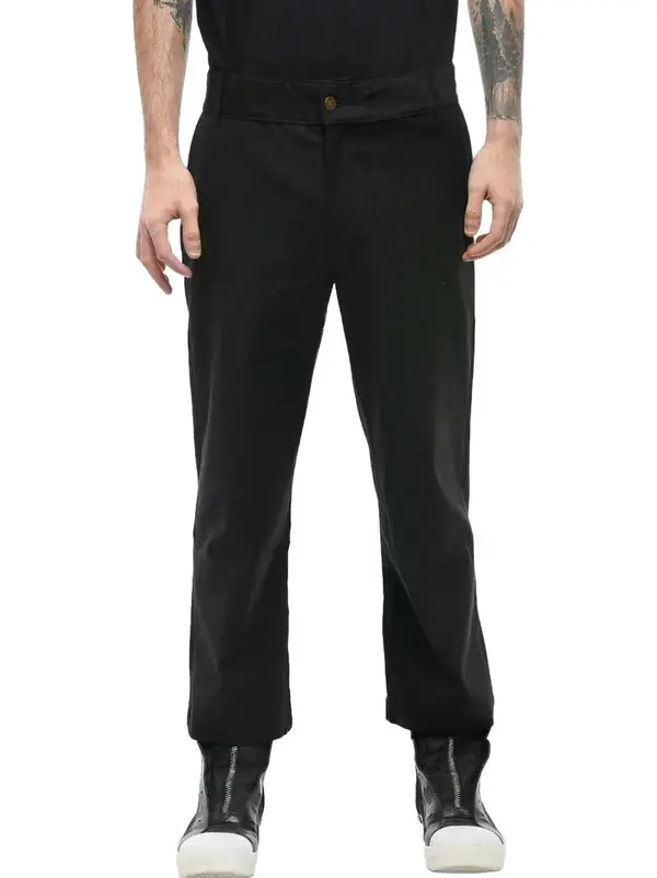 ONE OF THESE DAYS Straight-leg Trousers - Black