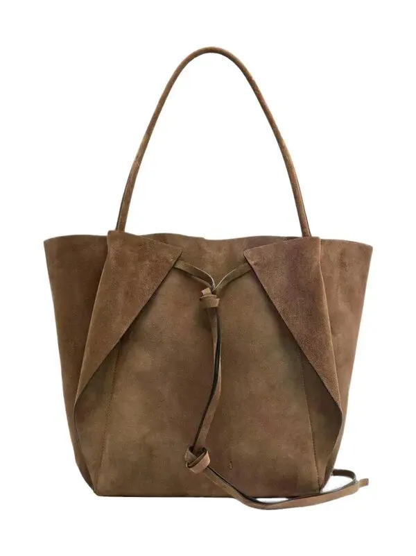 Gabriela Hearst Suede Knotted-strap Tote Bag - Brown