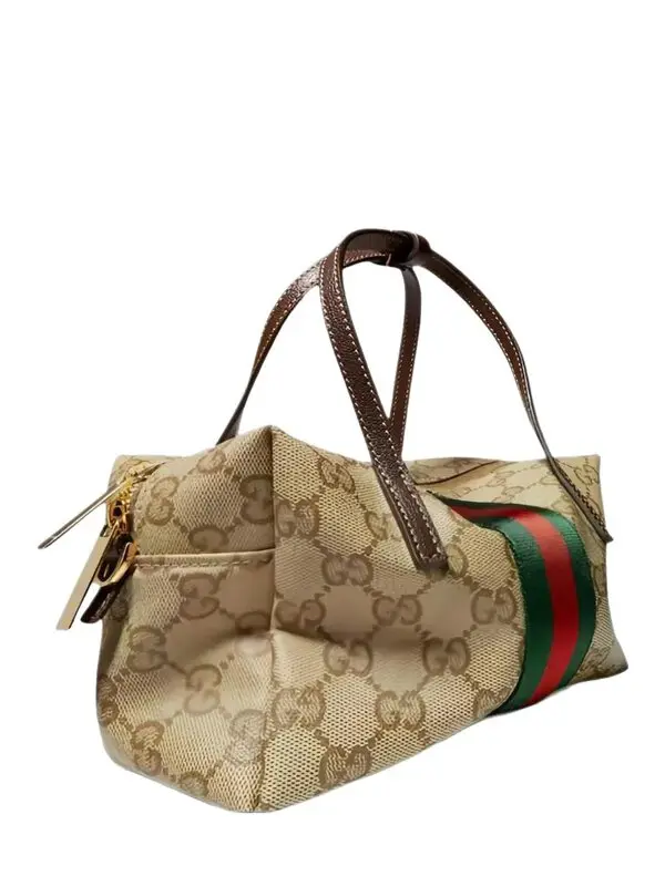 Gucci Mini Boston Gg Supreme Tote Bag - Neutrals