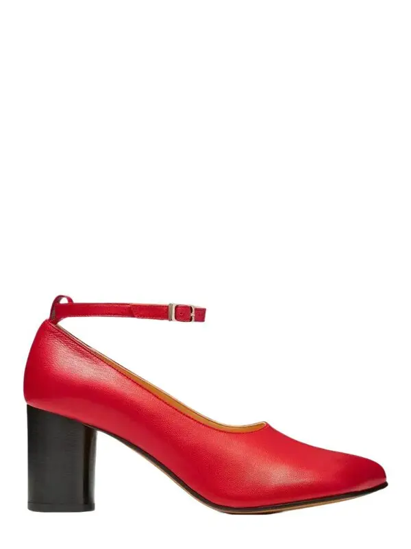 NICCOLO PASQUALETTI Obliqua Block-heel Pumps - Red
