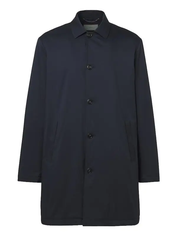 Canali Car Coat - Blue