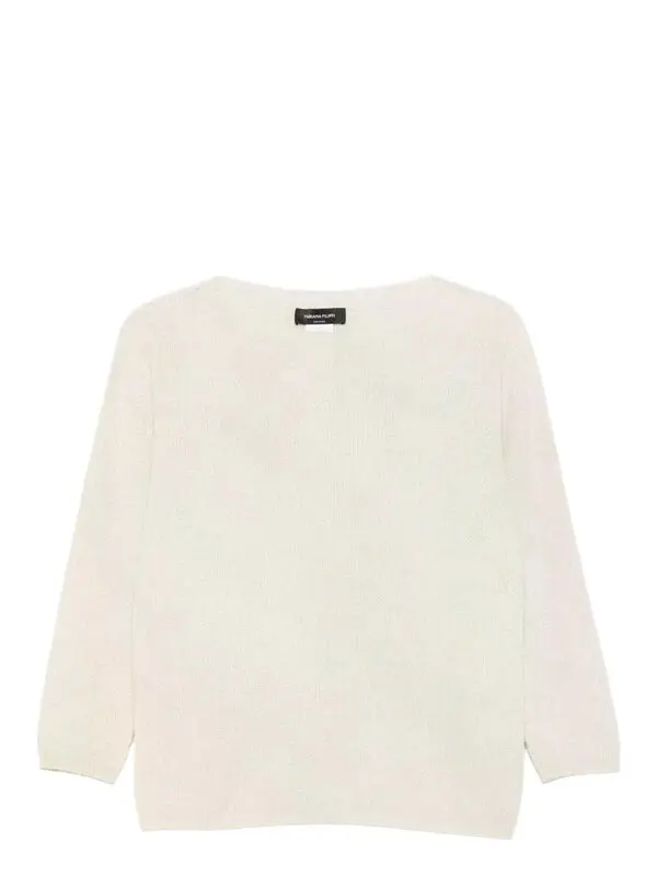 Fabiana Filippi Fine-knit Three-quarter Sleeve Sweater - Neutrals