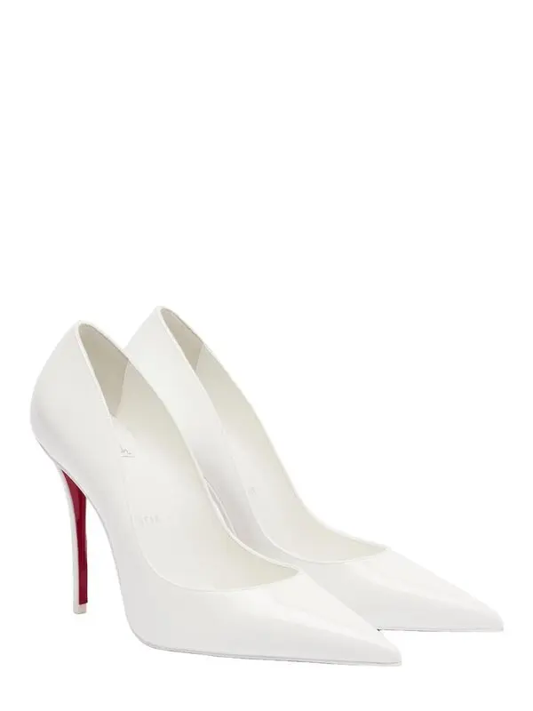 CHRISTIAN LOUBOUTIN Miss Z Patent Leather Pumps - White