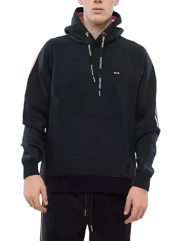 EDEN PARK Logo Embroidered Drawstring Hoodie - Black