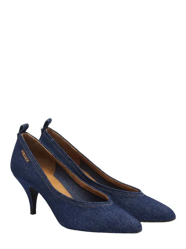 Versace Tina Denim Pumps - Blue