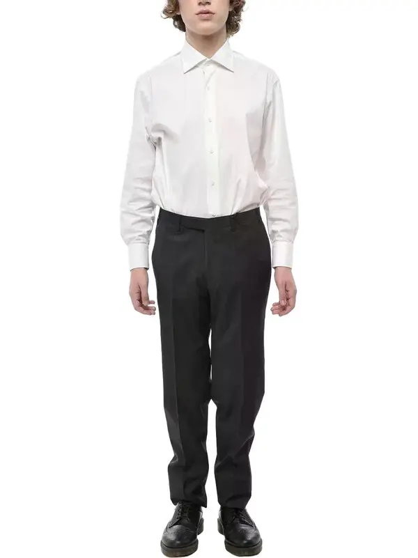 Corneliani Fresco Wool-blend Trousers - Grey