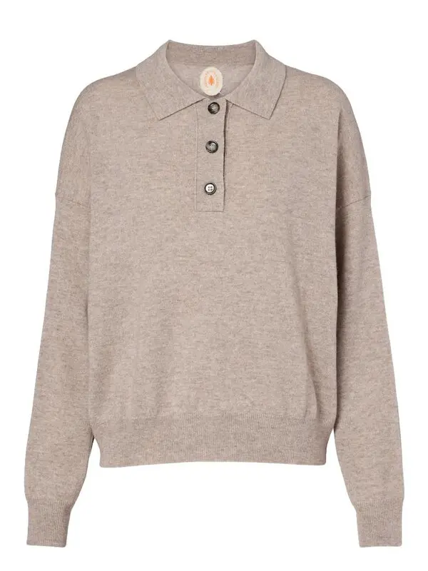 Jardin Des Orangers Wool And Cashmere Polo Sweater - Beige