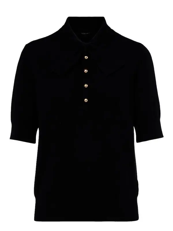 Jardin Des Orangers Wool And Cashmere Polo Sweater - Black