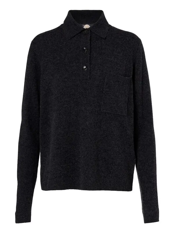 Jardin Des Orangers Wool And Cashmere Polo Sweater - Grey